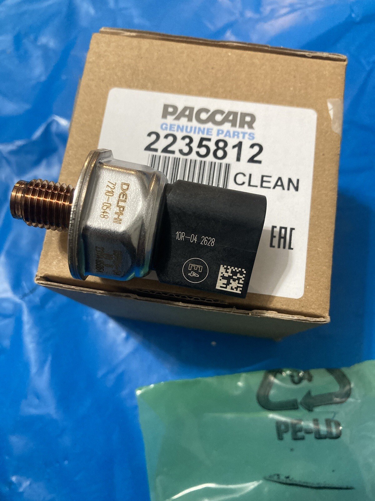 2235812 / 2235812PE GENUINE PACCAR PRESSURE SENSOR FUEL RAIL OEM - NEW ...