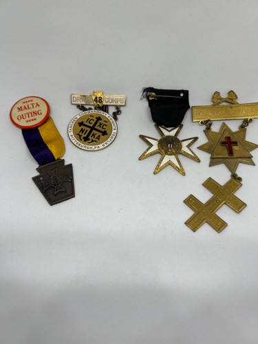 LOT OF 4 ~ MISC. MASONIC/KNIGHTS TEMPLAR badges | eBay
