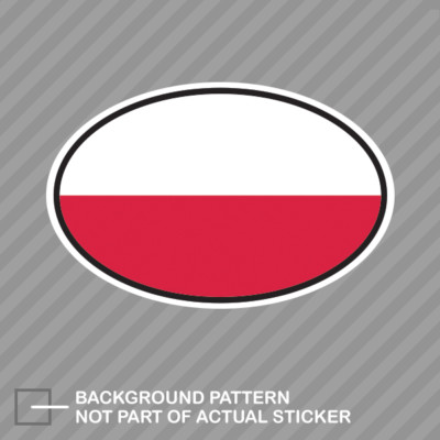 Poland Oval Sticker Decal Vinyl Polish Country Code euro PL v7 | eBay