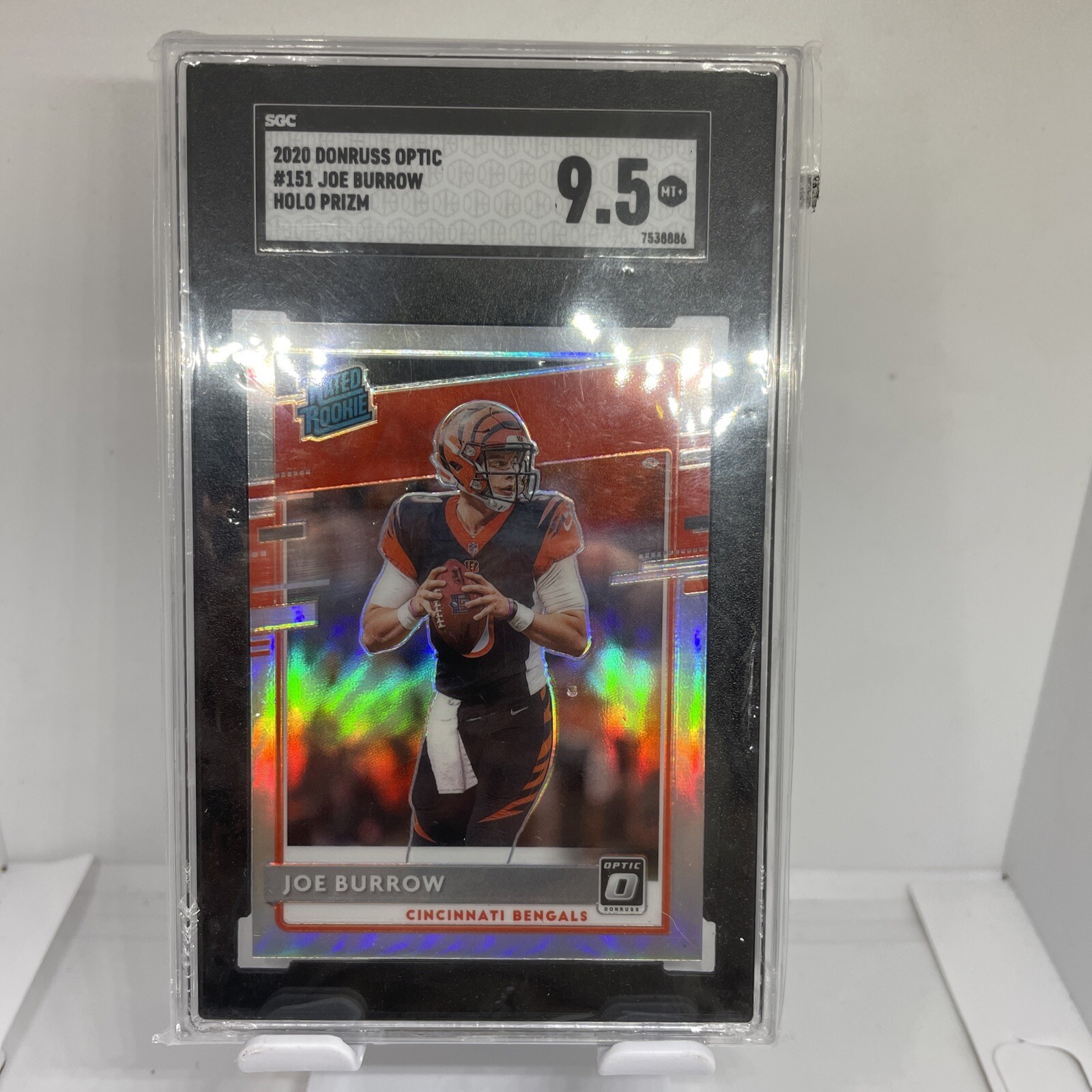 2020 Donruss Optic Joe Burrow Holo Silver Rated Rookie SGC 9.5 #151 RC ...