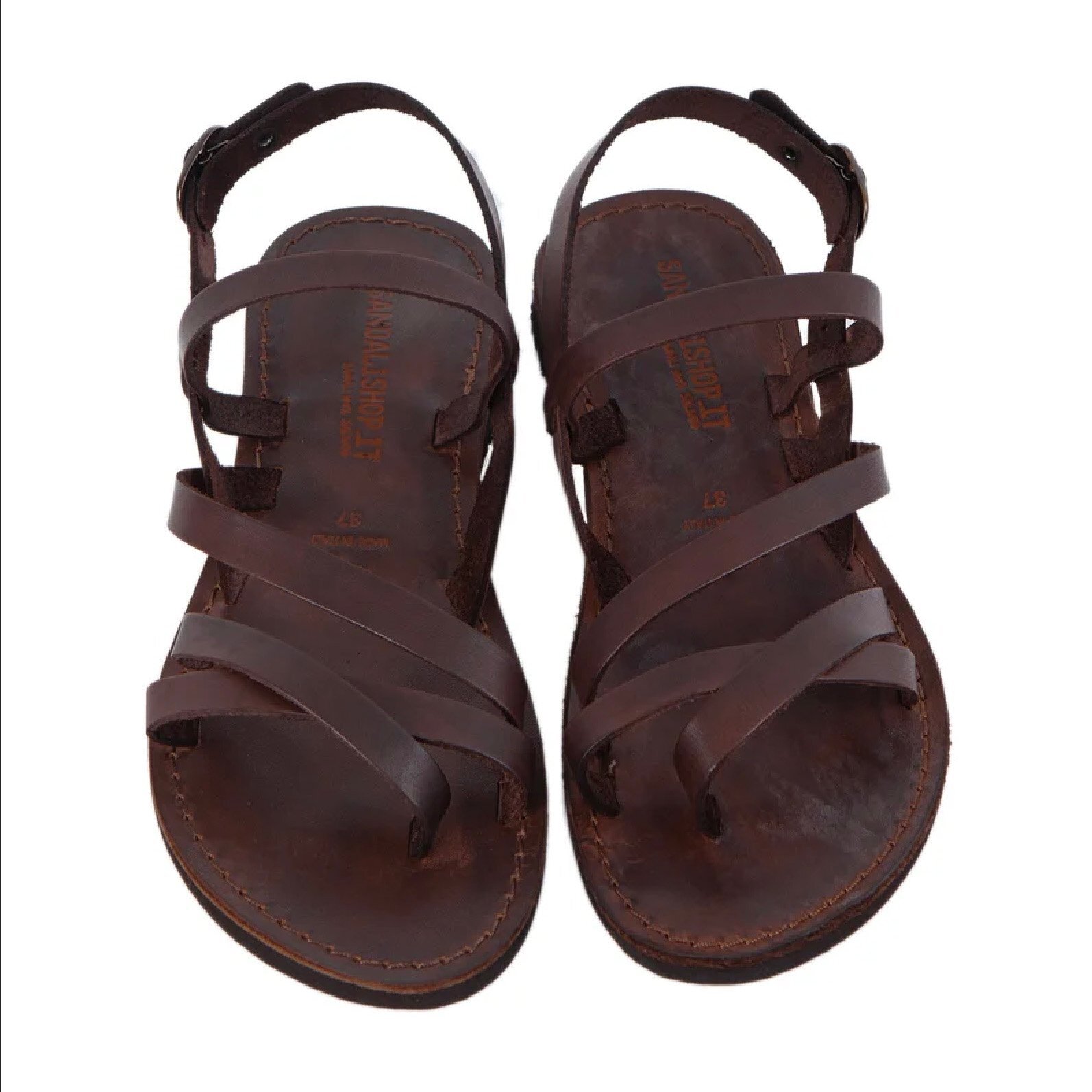 Women's Sandals Made IN Italy Plates Genuine Leather & Comfortable ...