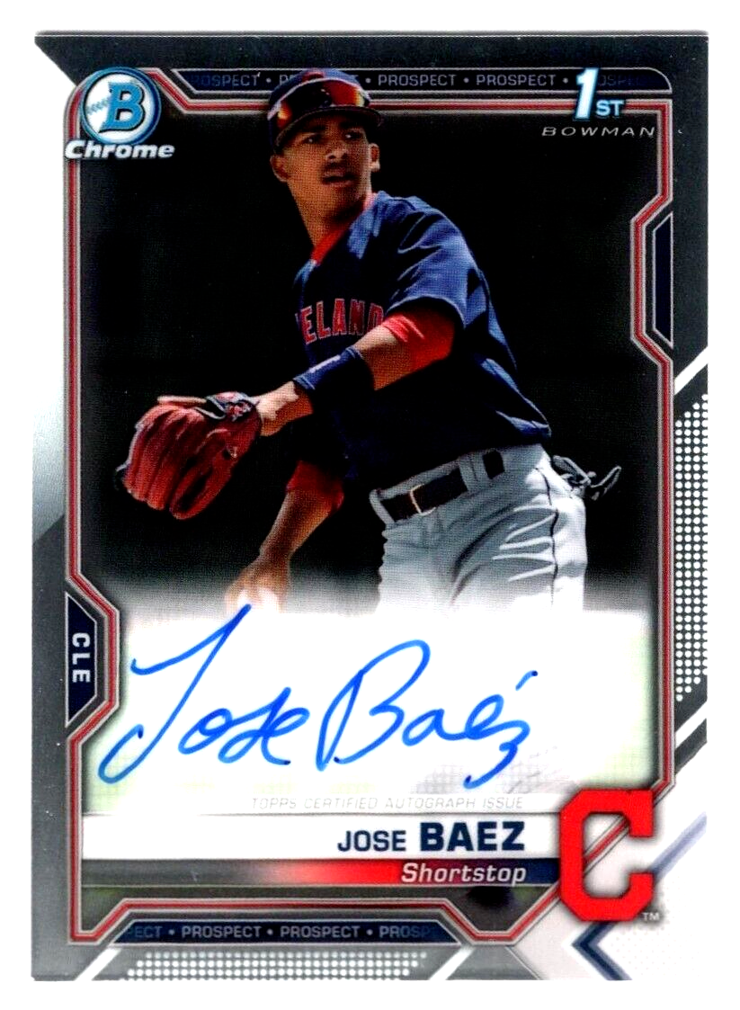 Jose Baez 2021 Bowman Chrome 1st Year Prospect Autograph Auto Guardians ...