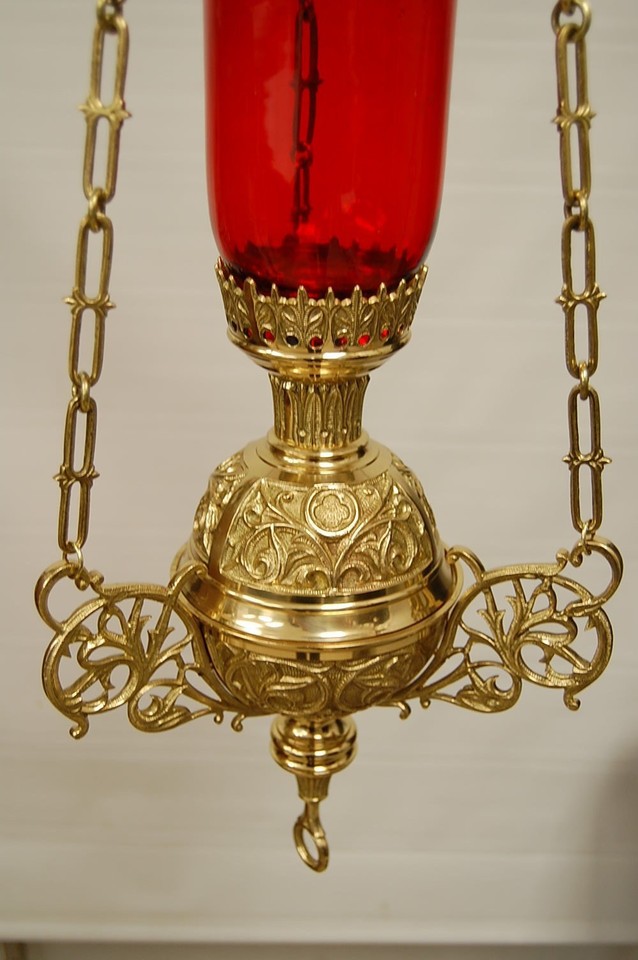 WORLDS BEST CHAPEL SIZE BRASS HANGING SANCTUARY LAMP - 324 - (CHURCH ...