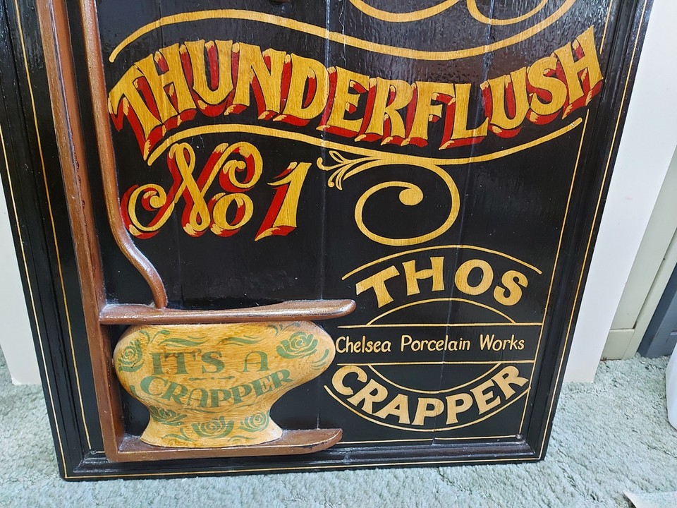 Thomas Crapper & Co raised wooden decorative sign | eBay