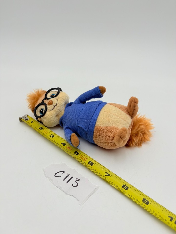 TY Beanie Babies Alvin and the Chipmunks Plush Simon Blue Glasses ...