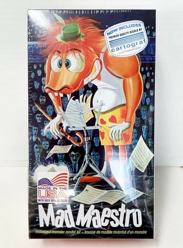 NEW Lindberg HL607/12 Mad Maestro 1:8 Scale Motorized Monster Model Kit ...