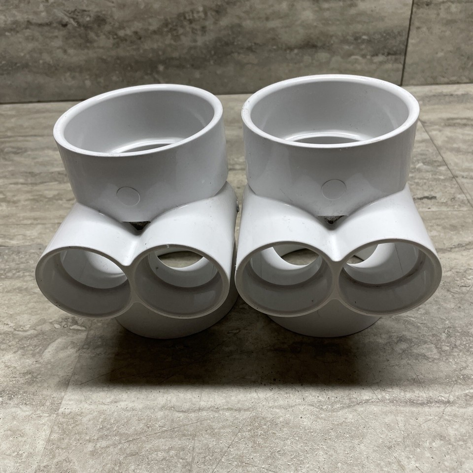 Lot Of 2 Spears P447-337 3" x 3" x 1-1/2" x 1-1/2" DWV PVC Horizontal ...