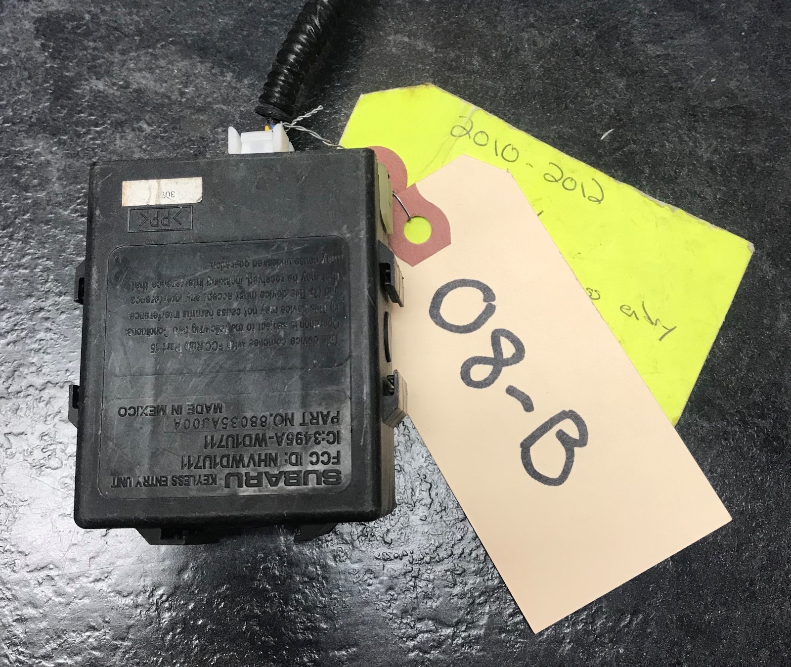 2010-14 SUBARU OUTBACK LEGACY KEYLESS ENTRY CONTROL MODULE OEM ...