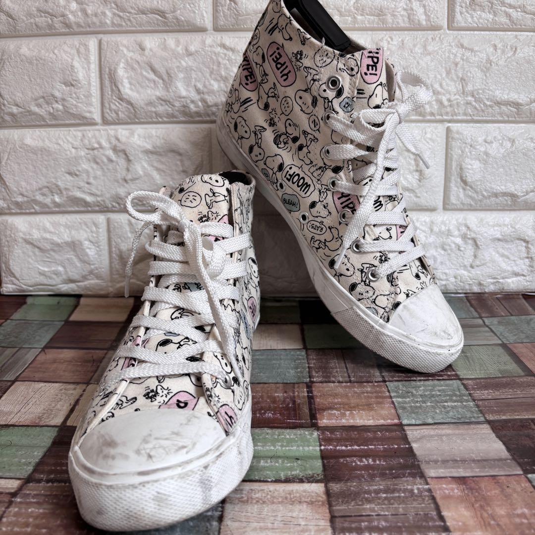 SNOOPY Snoopy Peanuts high-cut sneakers Size notation… - Gem