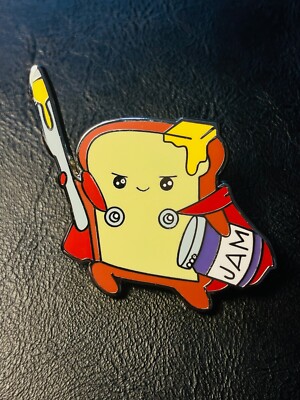 Toast warrior Badge pin art pins enamel collectible | eBay
