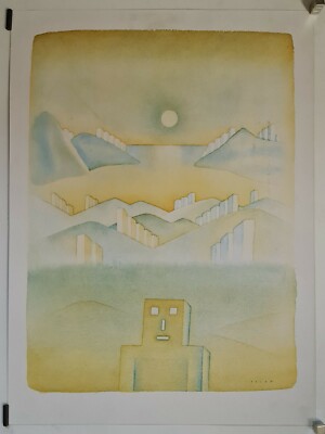 Folon The Laying Of Sun Circa 1989 Poster Original Art Naif Abstract | eBay