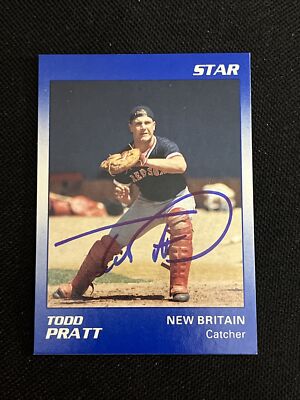 TODD PRATT 1990 STAR MINOR LEAGUE NEW BRITAIN RED SOX SIGNED ...