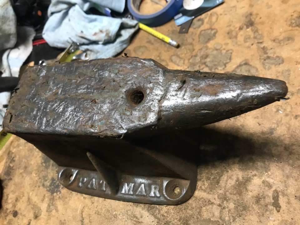 MINNESOTA ANVIL & VICE CO Antique Blacksmith Anvil Section marked PAT ...