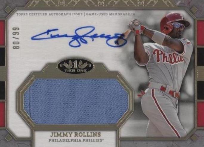 2024 Topps Tier One - Autographed Tier One Relics Jumbo Jimmy Rollins # ...