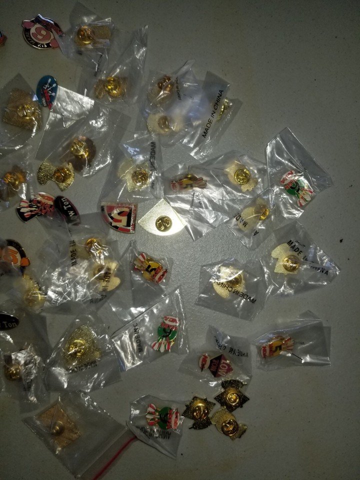 Lot of Vintage Label Hat Tie Tack Pin Pinbacks | eBay