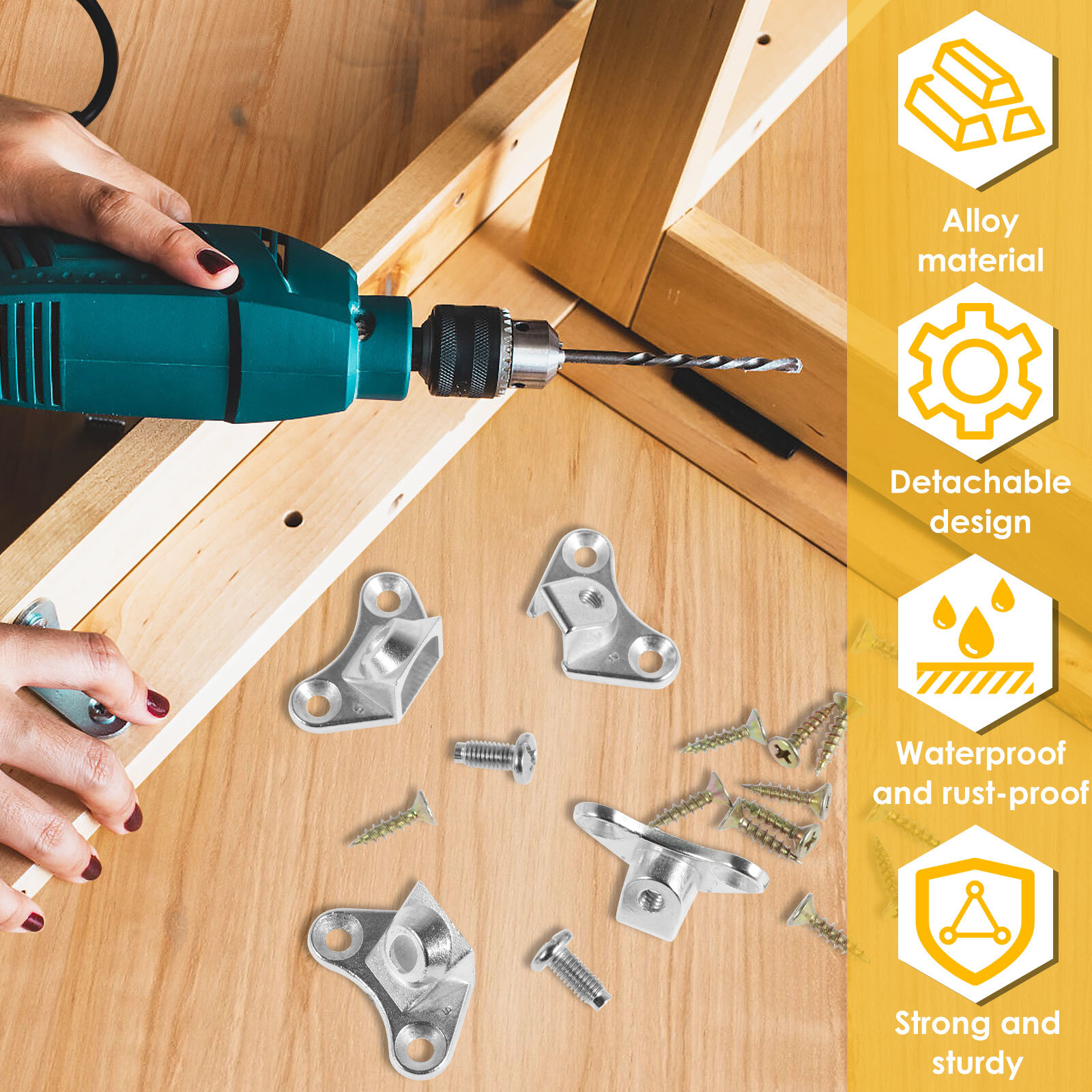 24Pcs Butterfly Corner Bracket Detachable Butterfly Corner Brace Alloy ...