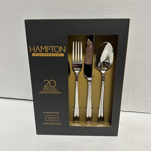 Hampton Silversmiths SANIBEL 18/10 Stainless 20pc Flatware Set - 220B020HSN | eBay