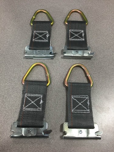 Kinedyne E-Track Cargo Control D-Ring with 2 Inch x 6 Inch Strap - 4 ...