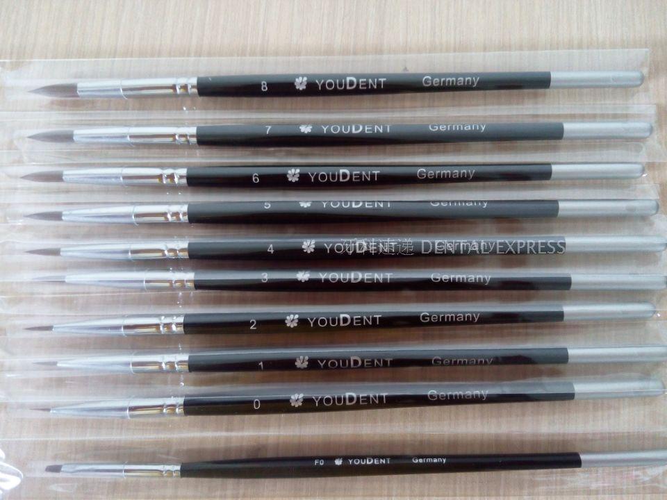 10pcs Dental Lab Porcelain Synthetic Brush Pen Set Tool Denture Lab ...