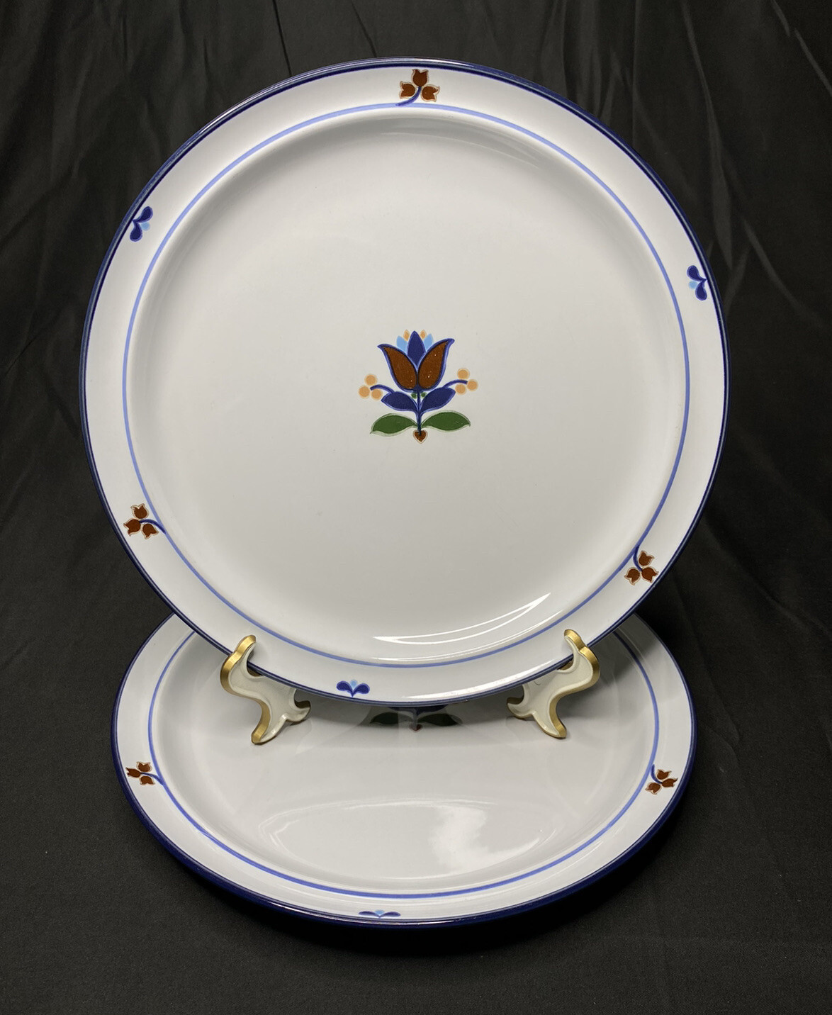 Set of 2 Knickerbocker by Noritake Stoneware Dinner Plates 10-1/2 ...