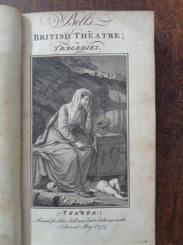 1777 BELL'S BRITISH THEATRE ENGLISH PLAYS VOL XII TRAGEDIES 6 PLTS ...