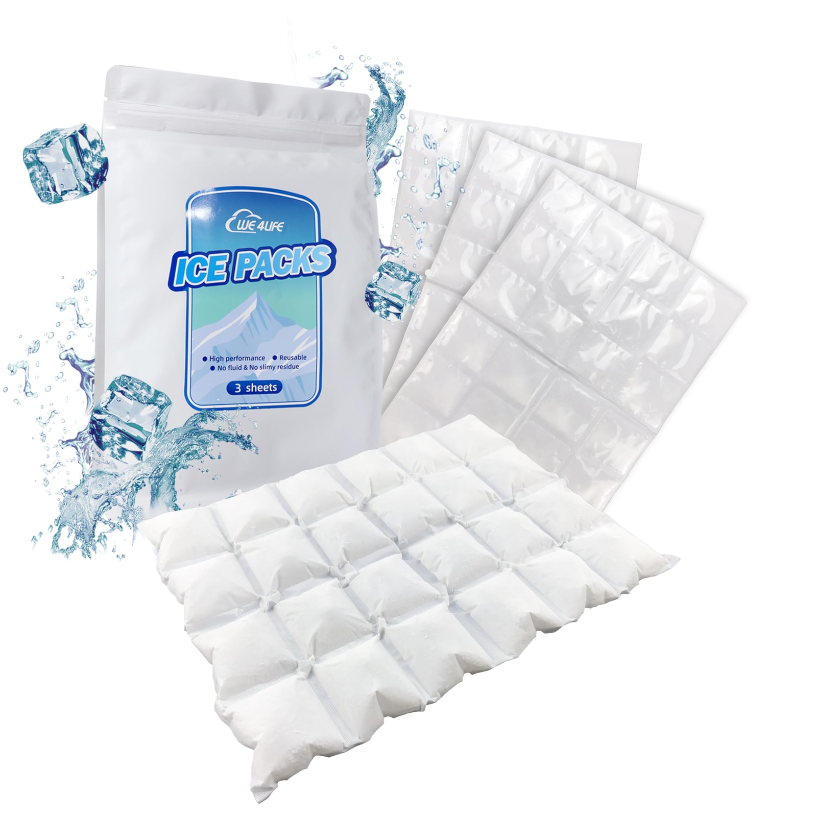 Reusable Ice Pack Sheets For Coolers Flexible Ice Sheets Cooler Ice ...