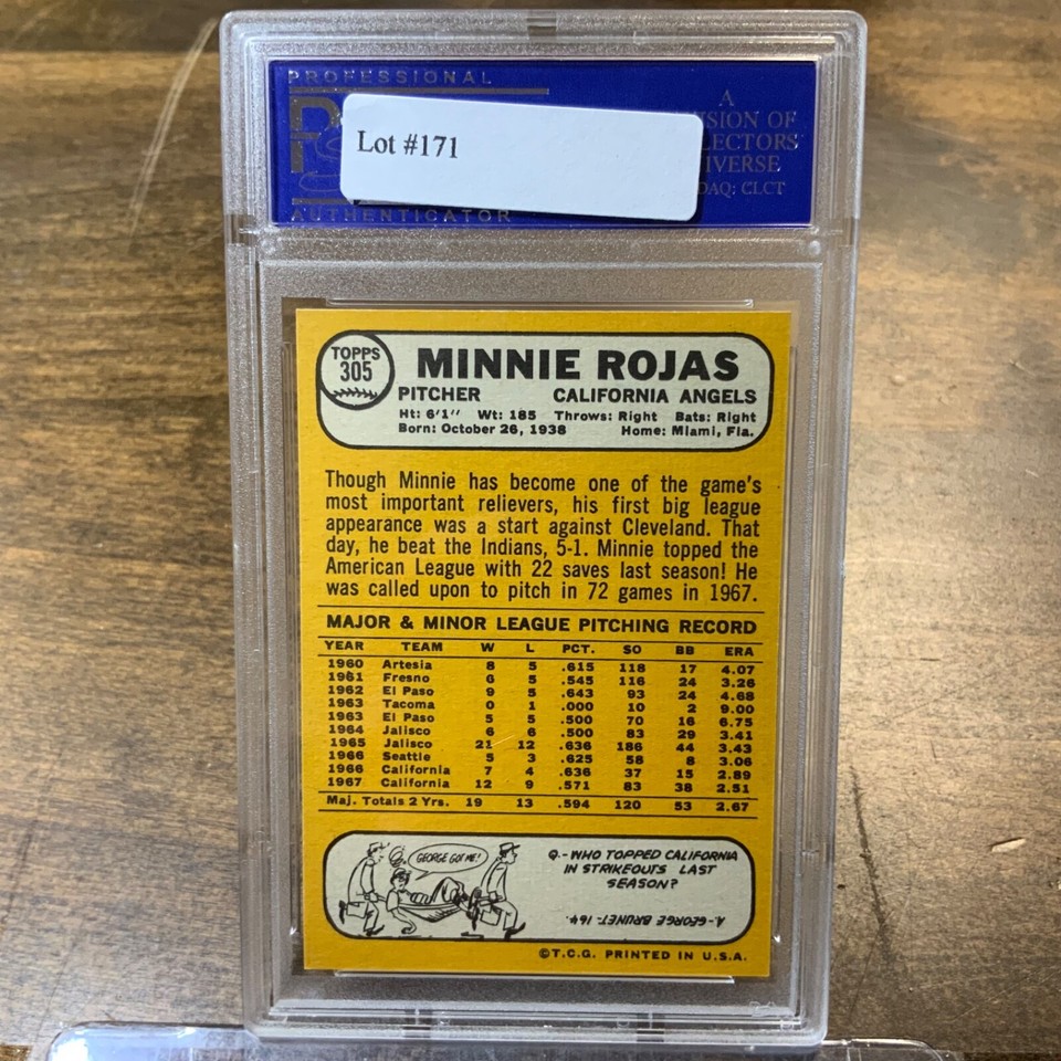 1968 Topps Minnie Rojas #305 *Angels* PSA 8 NM-MT | eBay
