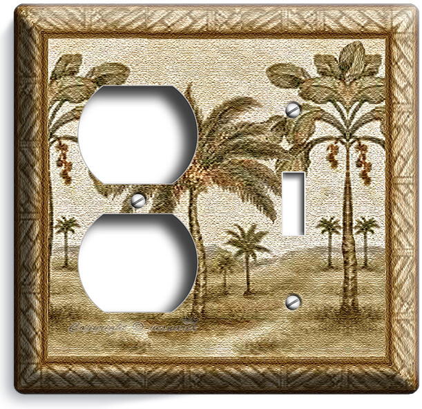 EXOTIC FLORIDA PALM TREES DUNES LIGHT SWITCH OUTLET WALL COVER PLATES ...