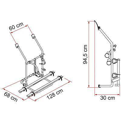 Fiamma Carry Bike Volkswagen VW T3 T25 2 Bike Carrier Cycle Bicycle ...