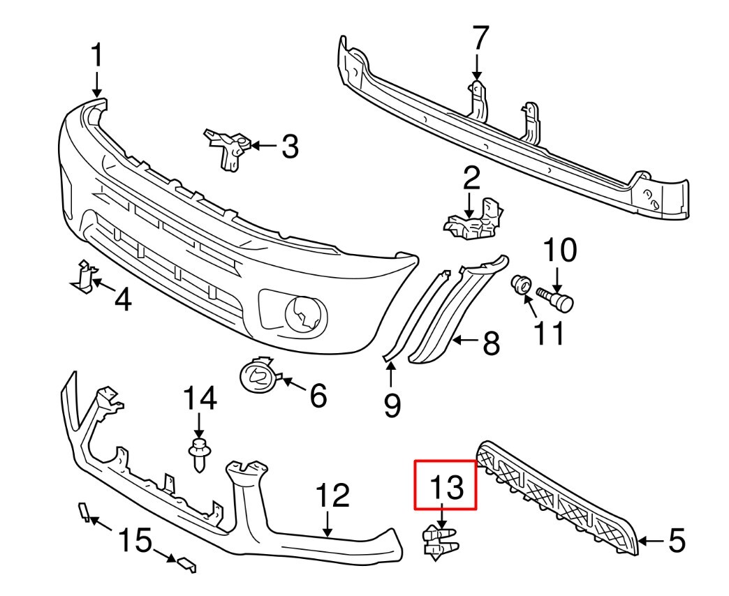 For Toyota Genuine Valance Panel Clip Front 5314542010 | eBay