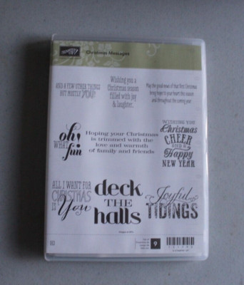 Stampin' Up! Christmas Messages Stamp Set Of 9 Retired Greetings | eBay