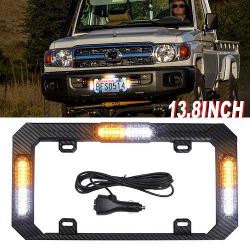 13.8INCH 36 LED Traffic Strobe License Plate light Amber White Mix 1pc ...