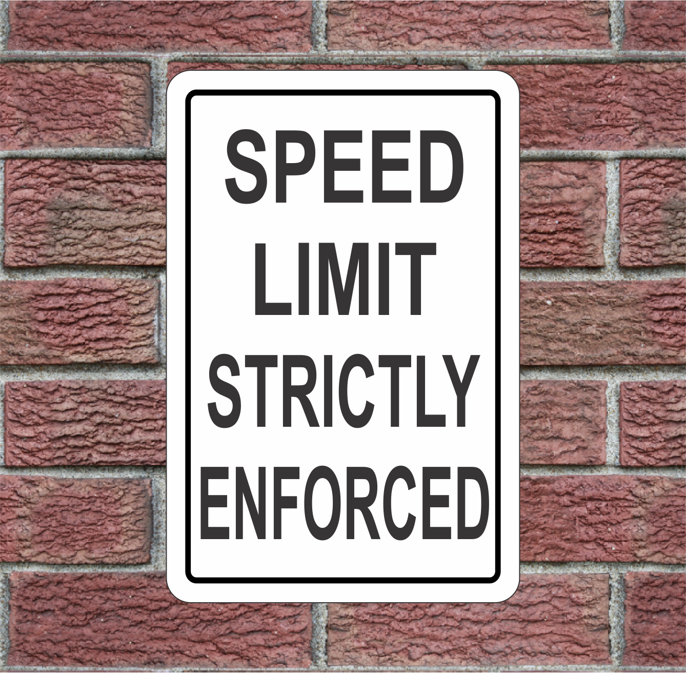 Speed Limit Strictly Enforced Aluminum Road Sign mph | eBay