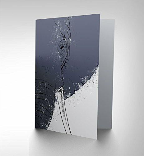 Grey Elephant John Trowell Blank Greeting Card With Envelope ...