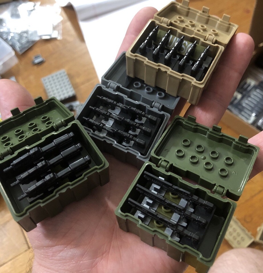 3x Lg Grey Utility Case Mega Bloks Construx & Other Building Block ...