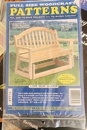 Love Seat GLIDER Chair Full Size Wood-craft Woodcraft Pattern | eBay