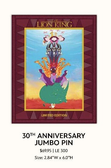 CONFIRM PREORDER DISNEY MOG WDI LION KING 30TH ANNIVERSARY JUMBO PIN LE ...