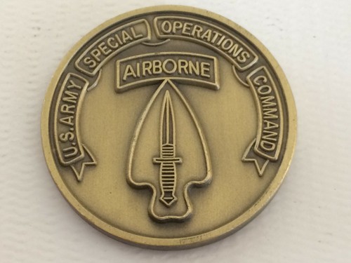 1999 US Army Special Operations Command USASOC Named Challenge Coin | eBay