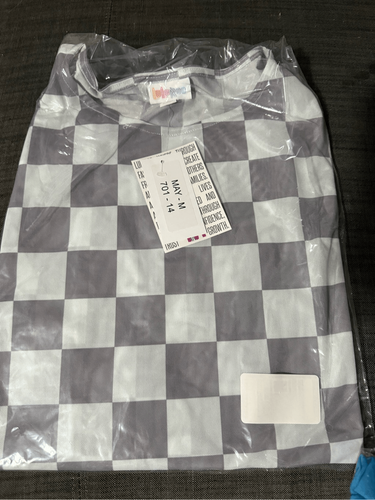 LuLaRoe Medium Gray/White Checkers May Long Sleeve Mesh Top | eBay