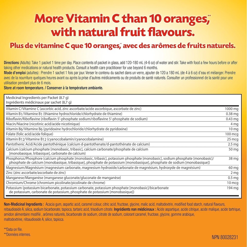 Emergen-C Immune Support A Boost of Vitamins and Minerals, Acai Berry ...