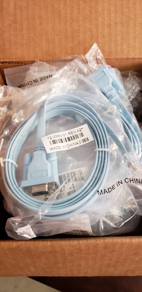 Cisco console router cable RJ45 (m) - DB9 (f) COM port | eBay