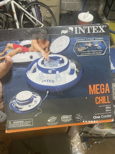 Intex Mega Chill Swimming Pool Inflatable Floating 24 Can Beverage ...