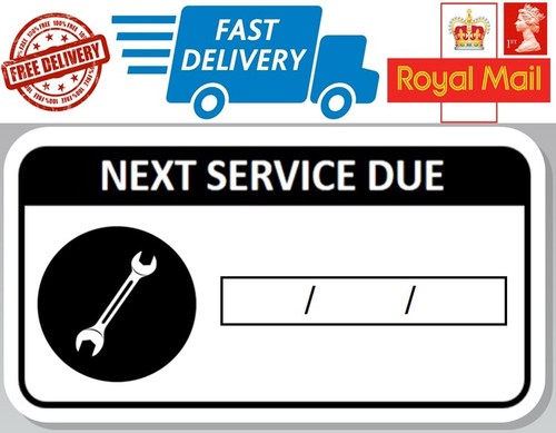 52 x Next Service Due Labels Stickers With Box For Date | eBay