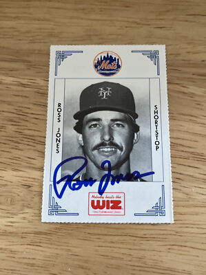 ROSS JONES SIGNED RARE 1991 NEW YORK METS WIZ SGA BASEBALL CARD #208 ...