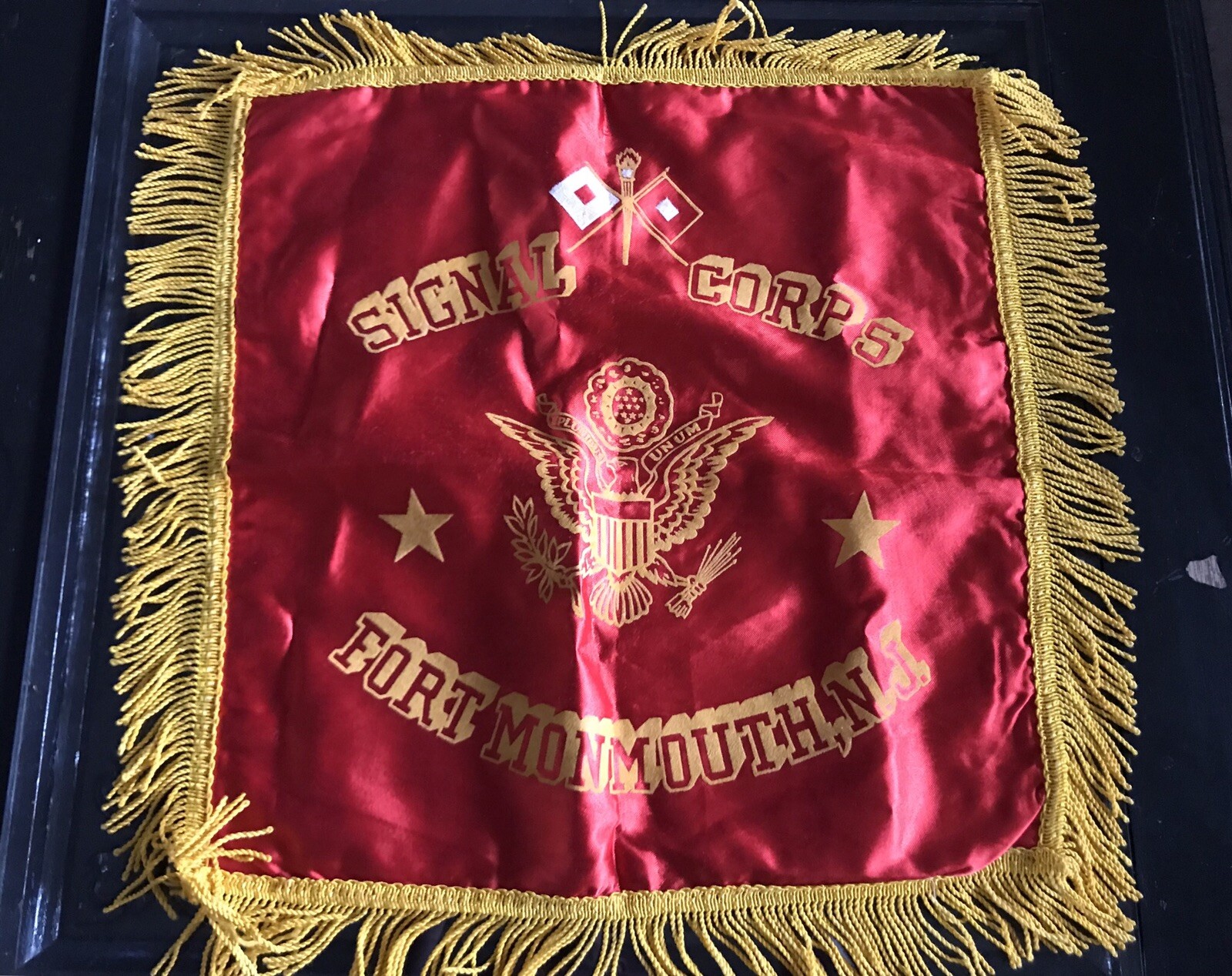 SIGNAL CORPS FORT MONMOUTH NJ SILK PILLOW CASE-VINTAGE SWEETHEART ...