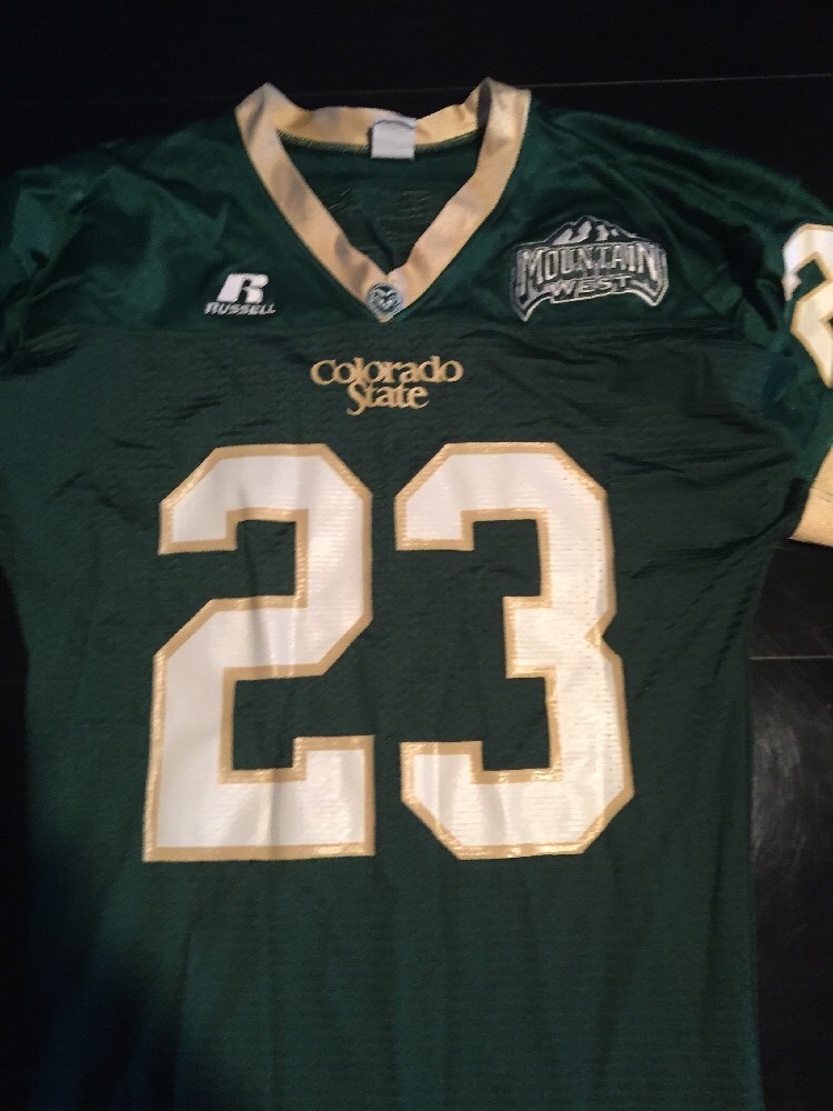 Game Worn Used Colorado State Rams Football Jersey #23 Size M | eBay