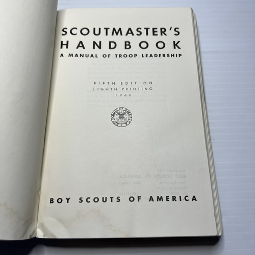BSA Scoutmaster's Handbook 5th Edition 8th Printing 1966 Paperback BO ...