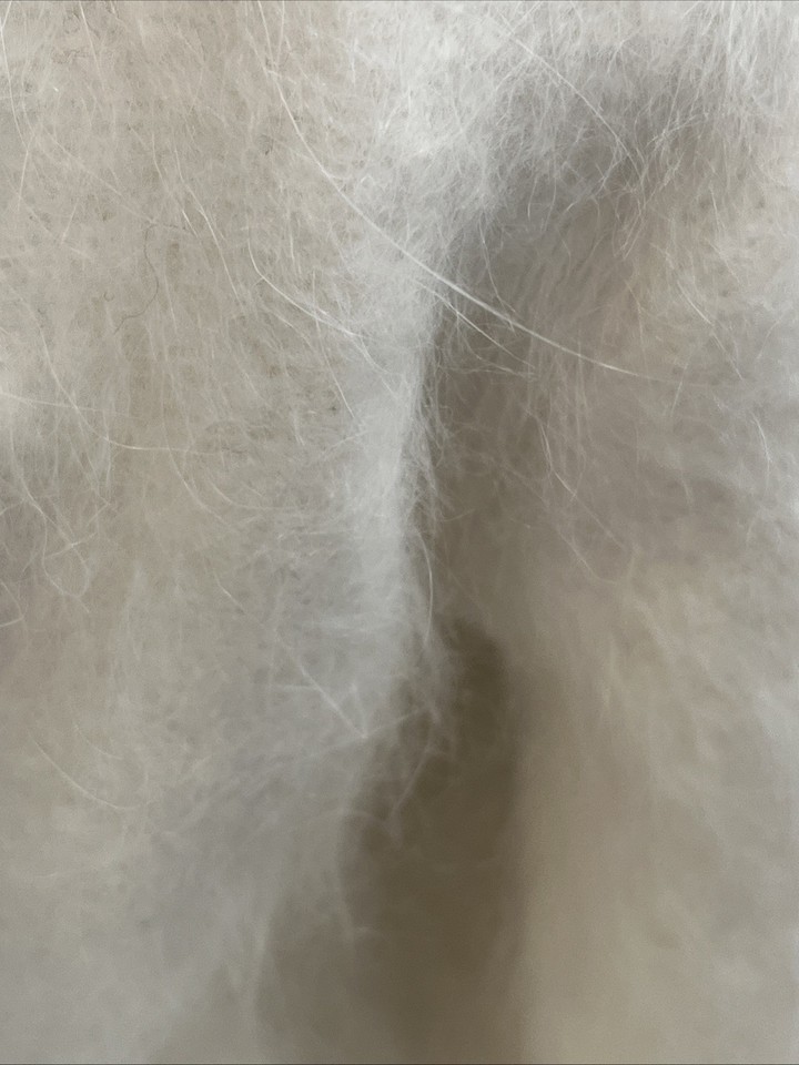 Venesha High Quality FUZZY Angora Rhinestone Zip Cardigan Sweater L | eBay