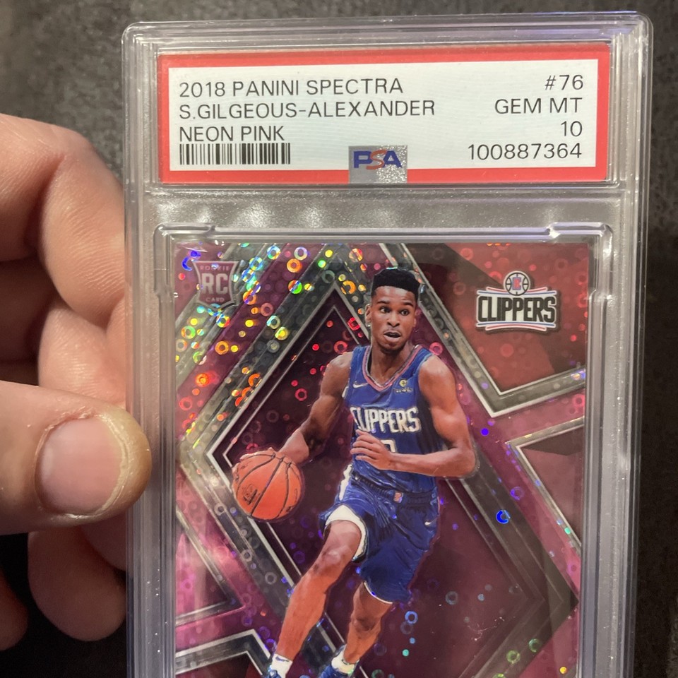 2018 Panini Spectra Shai Gilgeous-Alexander Neon Pink #76 PSA 10 RC | eBay