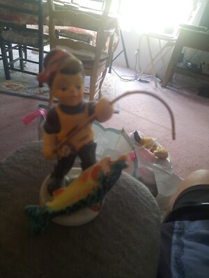 Friedel Figurine Fisherman (Boy) Bavaria West Germany Hand Painted | eBay